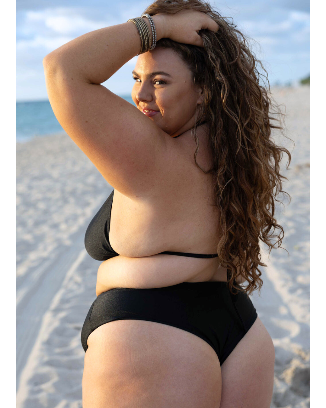 NEW Classic Black High Waist Cheeky | Curvy Beach